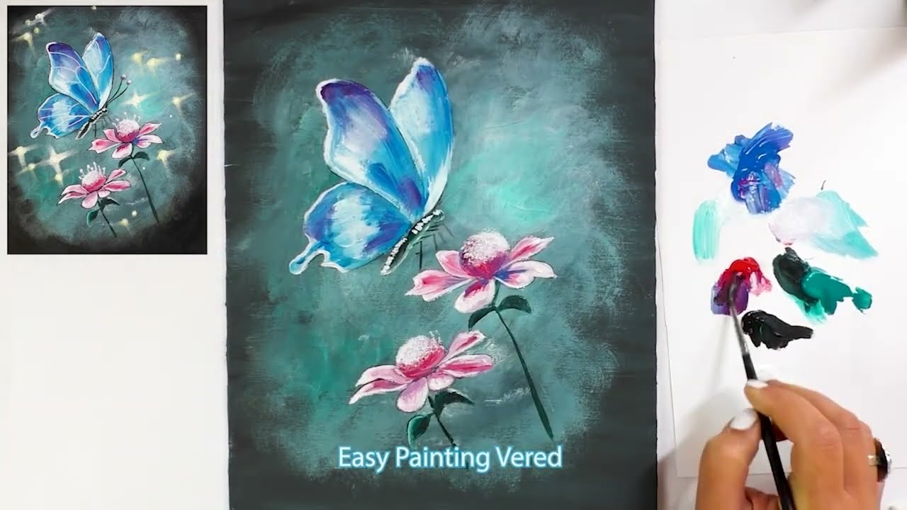 How to paint a Beautiful Spring Painting | Acrylic for beginners ...