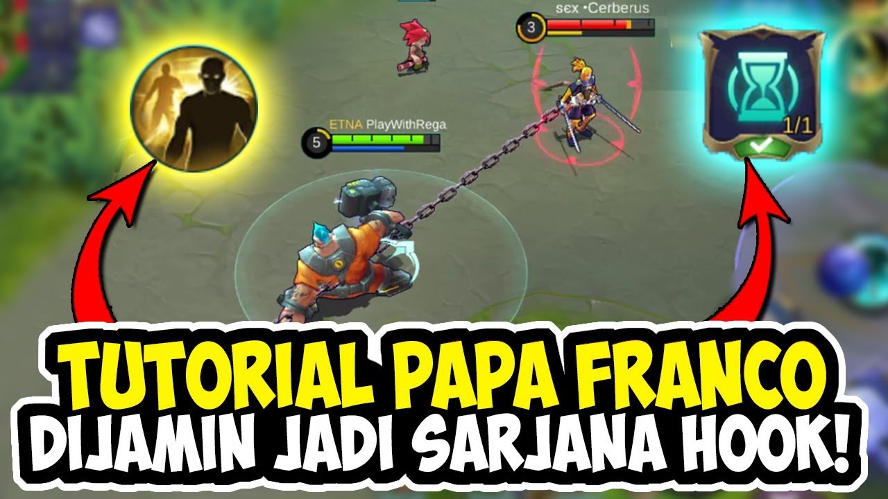 TUTORIAL FRANCO DARI SARJANA HOOK DIJAMIN KAMU JADI PRO - MOBILE LEGENDS INDONESIA - YouTube