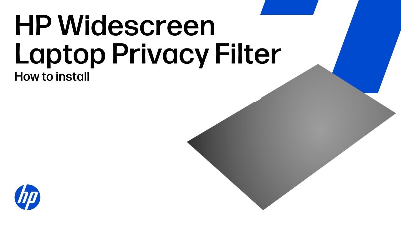 Install the HP Widescreen Laptop Privacy Filter | HP Support - YouTube