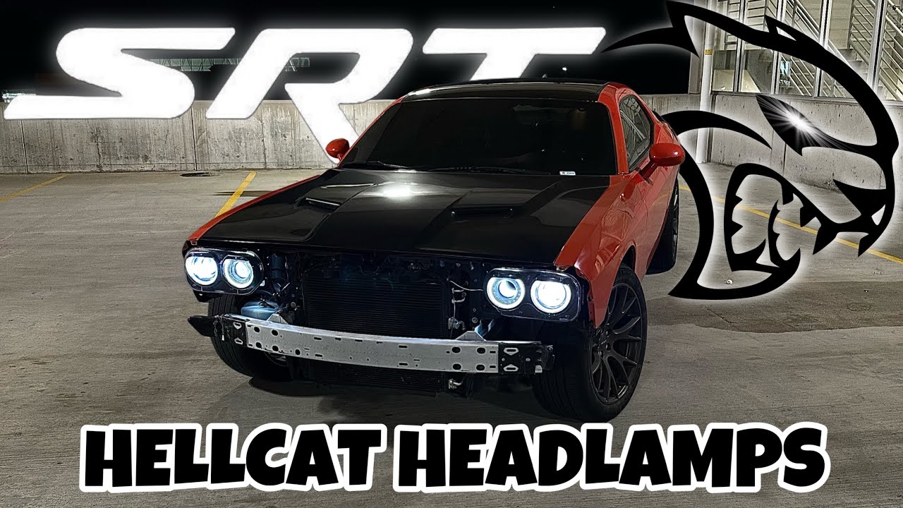 INSTALLING LED HELLCAT HEADLAMPS ON MY CHALLENGER RT - YouTube