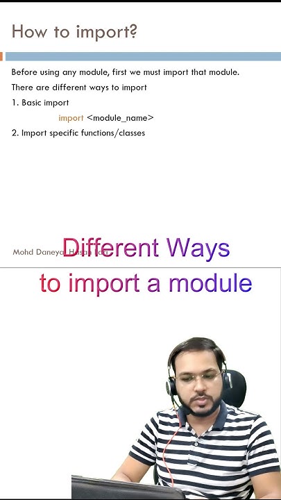Different Ways to Import a module in Python #codewithdaneyal - YouTube