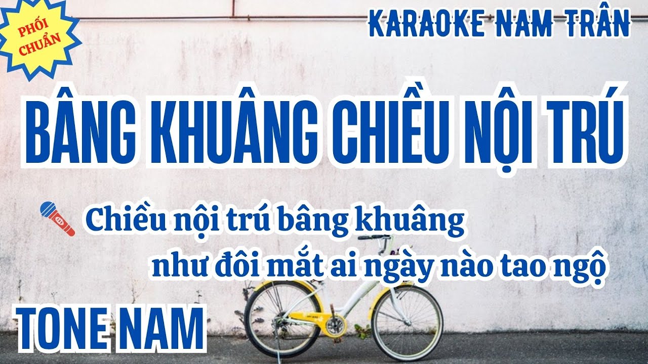 Karaoke Bâng Khuâng Chiều Nội Trú (Phối Chuẩn 2025) Tone Nam | Nam Trân ...