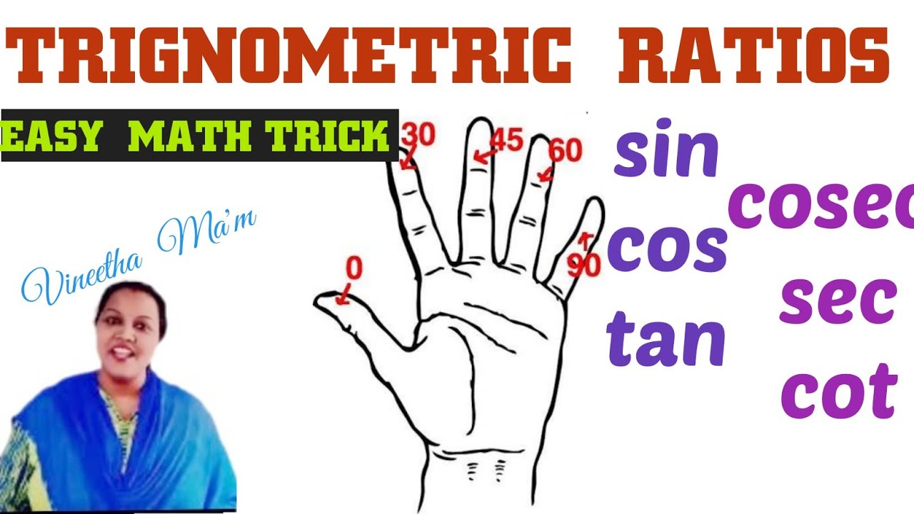 TRIGONOMETRY TRIGOMETRIC RATIOS Easy Math Trick - YouTube
