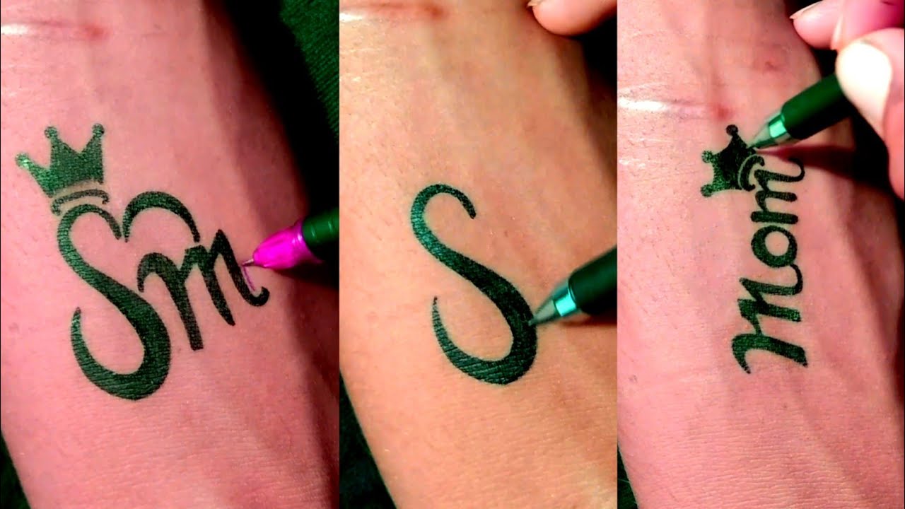 SM, letter tattoo design | Mom, tattoo design | @Creative_Subhash319 ...