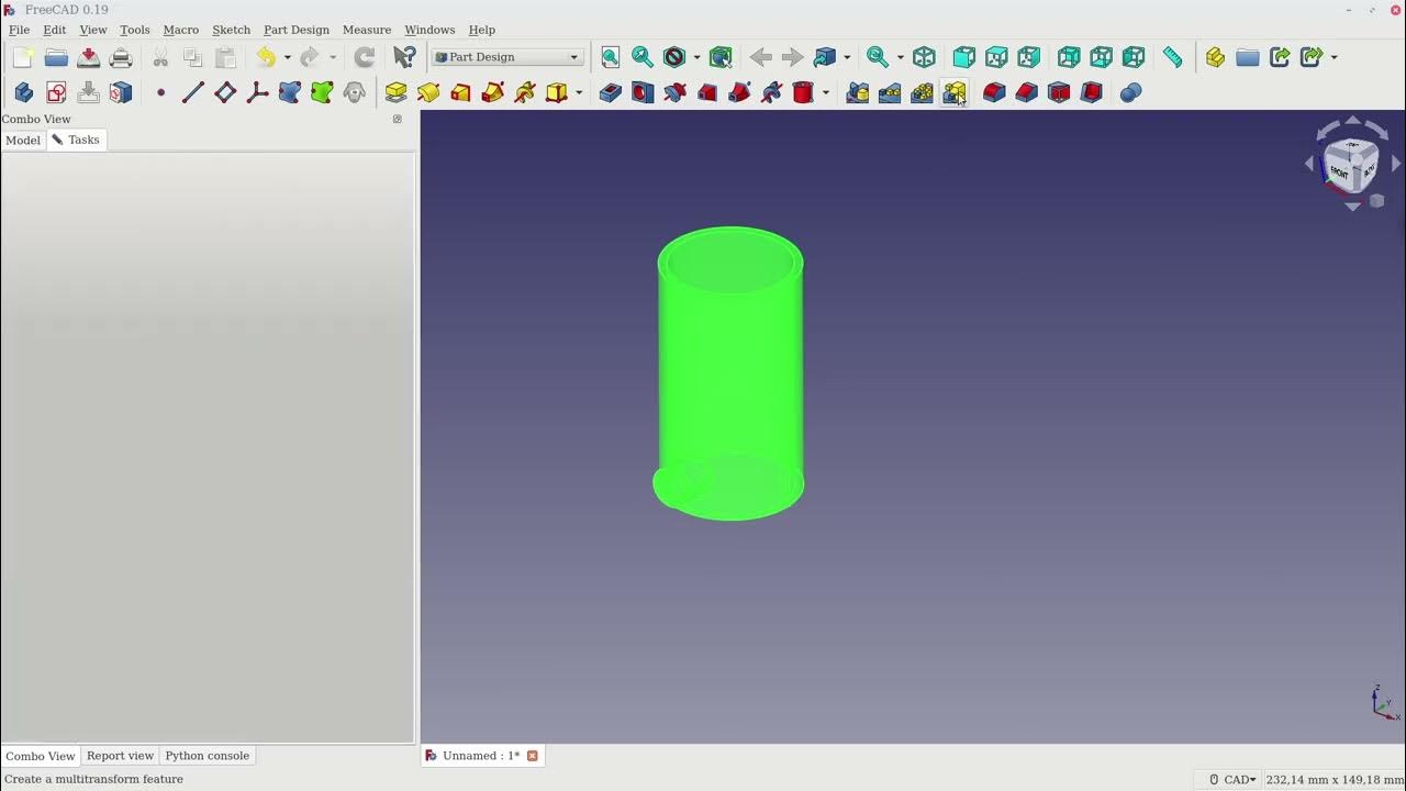 FreeCAD - Multitransform - YouTube