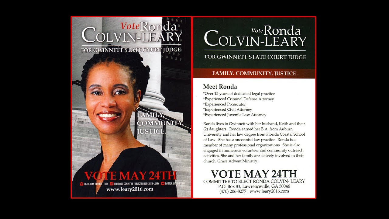 Ronda Colvin Leary VOTE May 24 2016 - YouTube