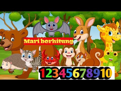 Belajar Berhitung || Mengenal Angka 1-10 menggunakan Animasi Hewan ...