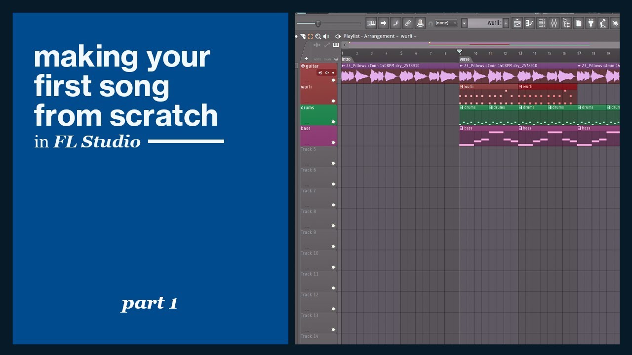 how to make your first song in FL studio from scratch (i literally show ...