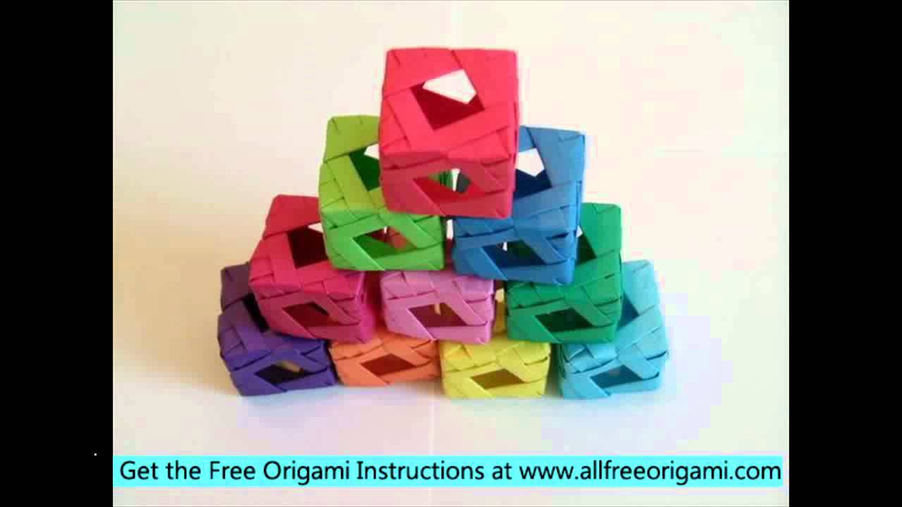origami cube steps - YouTube