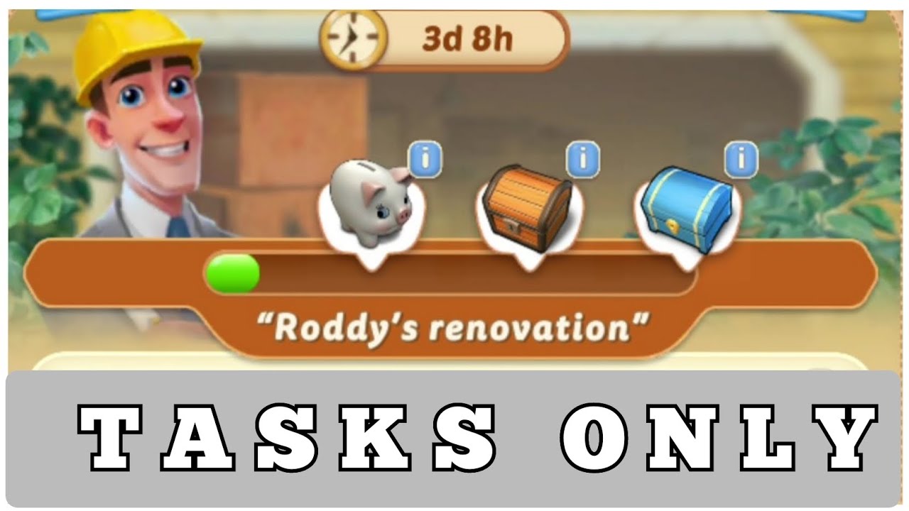 MERGE MANSION:THE POOL HOUSE & Roddy's renovation part 2 Tasks only! # ...