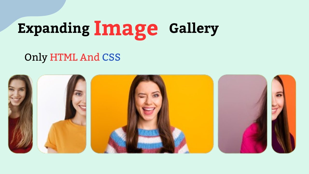 How To Create an Expanding Image Gallery Using Only HTML and CSS | Expandable Card on Hover ...