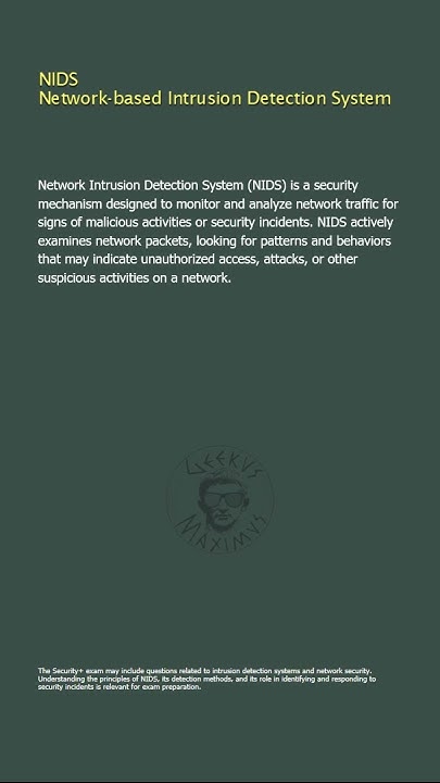 NIDS - Network-based Intrusion Detection System - Security+ - YouTube