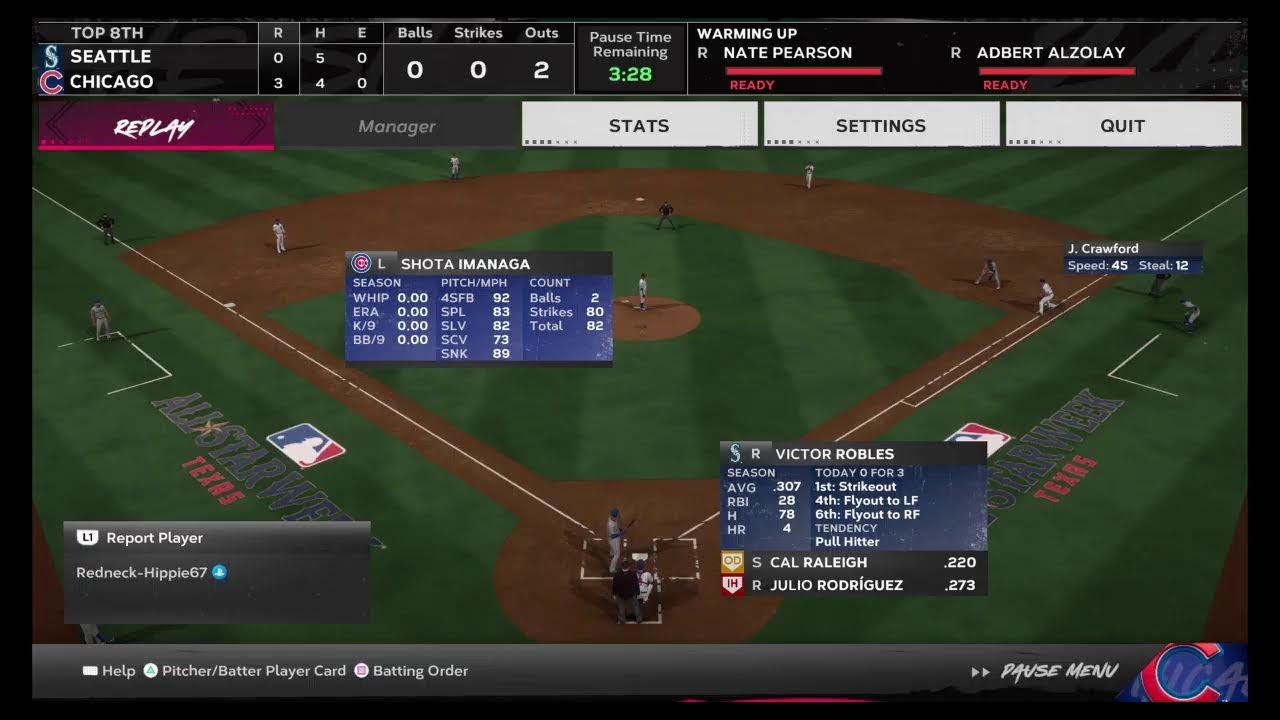 MLB The Show 24 playing against a friend online - YouTube