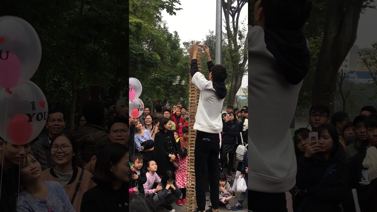 Giant Jenga Game Fail || ViralHog - YouTube