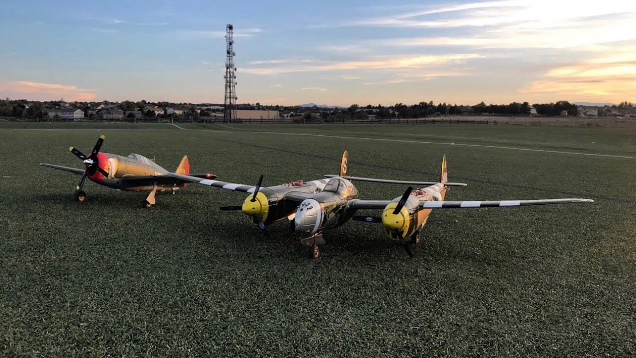 Robert’s BlitzRCWorks P-38 Lightning V2 Restoration Maiden Flight - YouTube