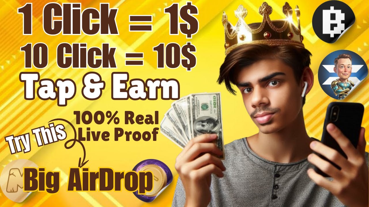 Earn Money Online 💲 By Tap Tap & Watching Ads - 10 Clicks = 10$ - YouTube