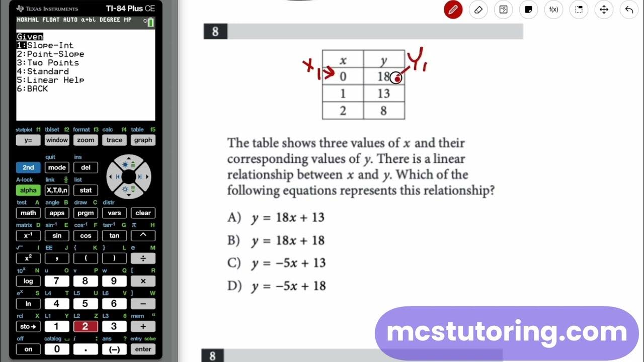 🔴🟢 SAT Math Calculator Program | 2-Point Linear Equations TI-84 Tutorial 🌟 #ti84programs - YouTube