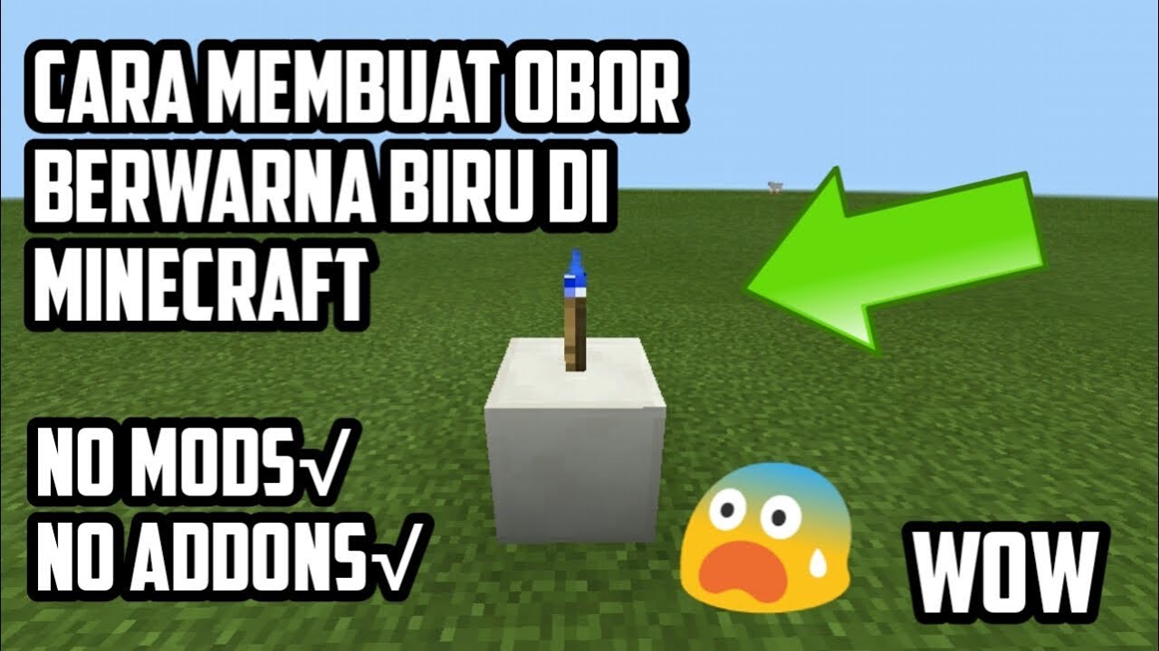 Cara membuat obor berwarna biru di minecraft No mods No addons ...