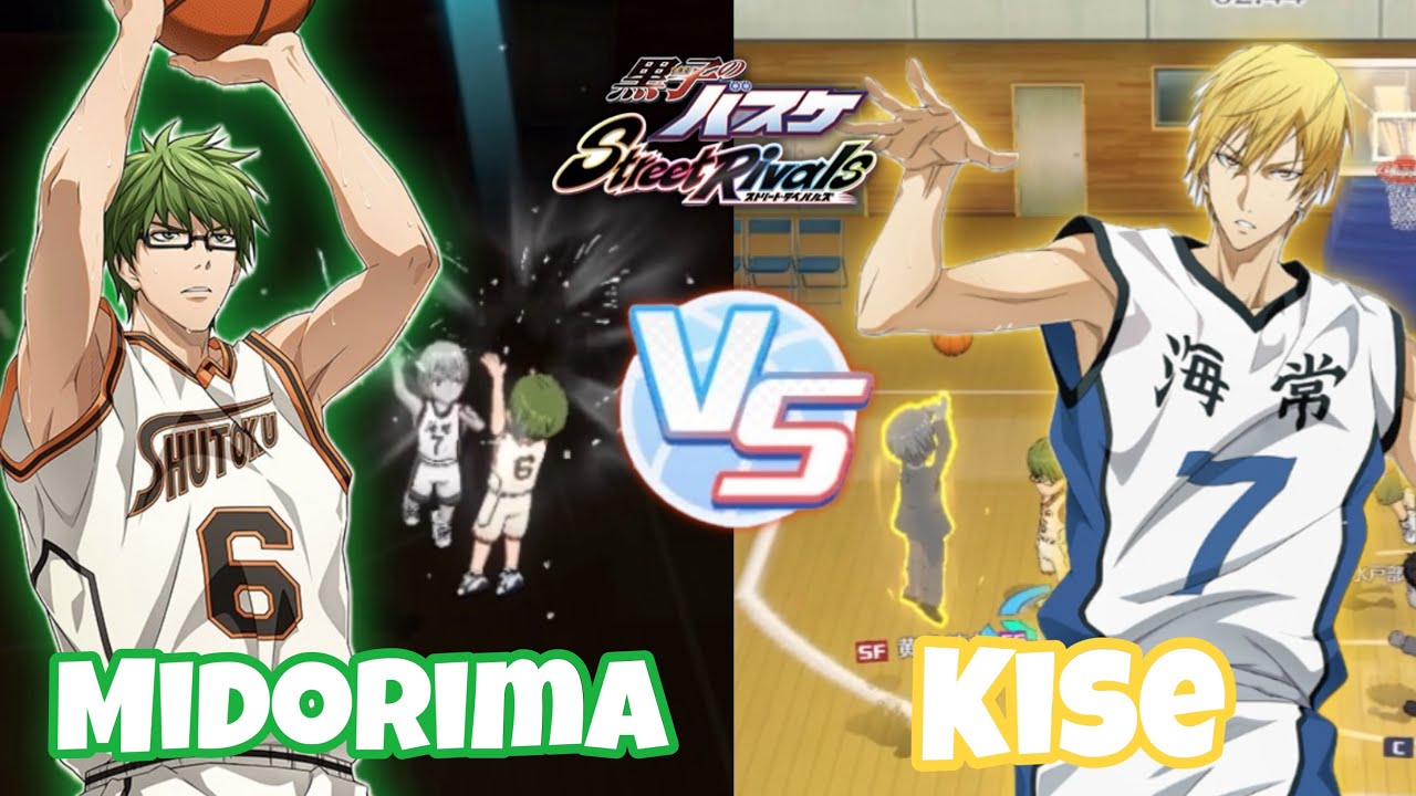Midorima vs Kise 2v2 battle! || Kuroko no Basket Street Rivals [綠間 vs ...