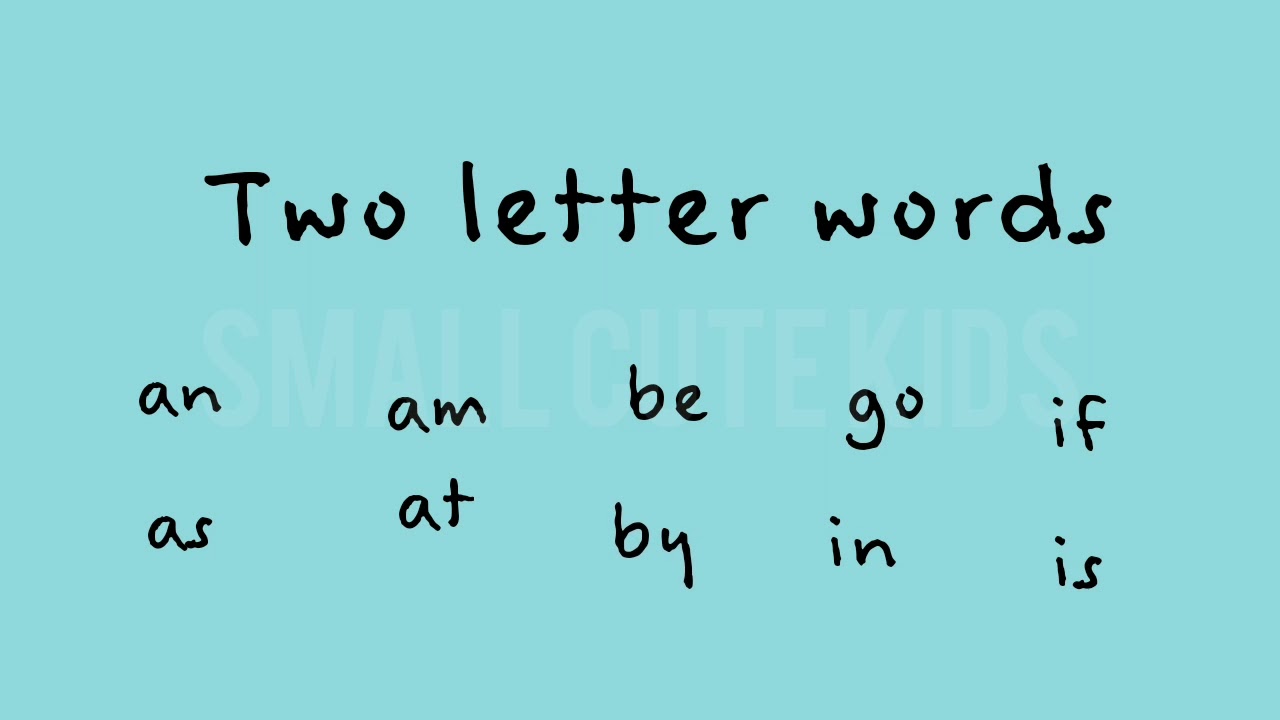 One letter words and two letter words - YouTube