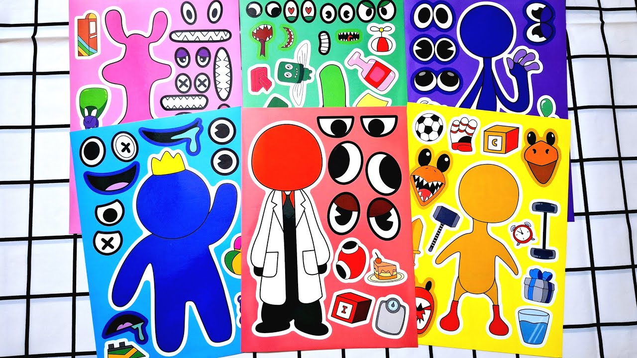 Satisfying Decorate with Sticker Book Rainbow Friends #rainbowfriends ...