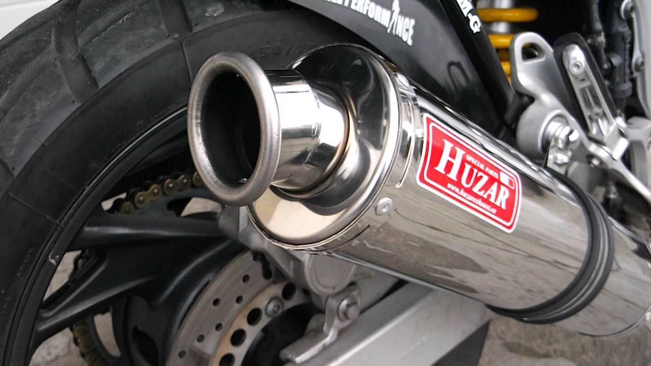 Yamaha TDM 850 with Huzar Exhaust - YouTube