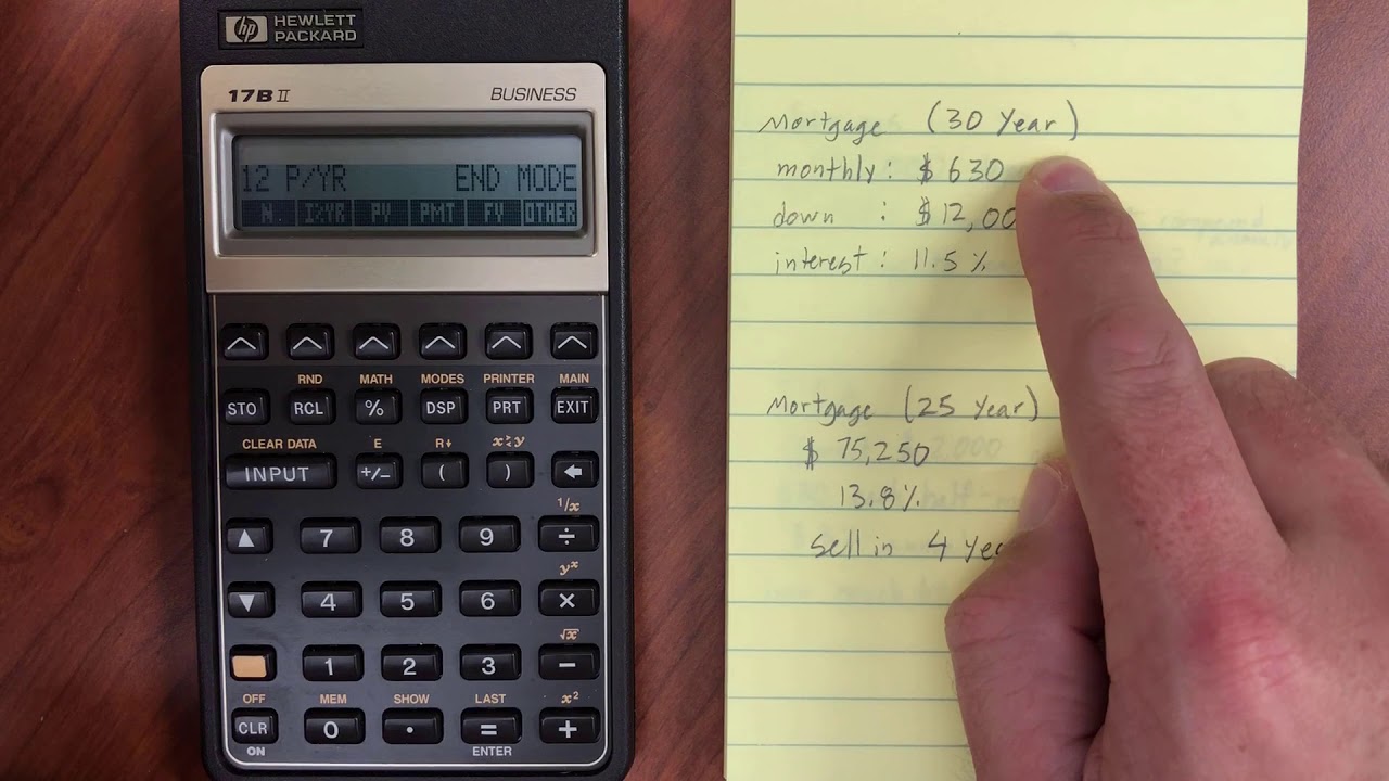 HP 17BII Finance Menu - Time Value of Money - YouTube