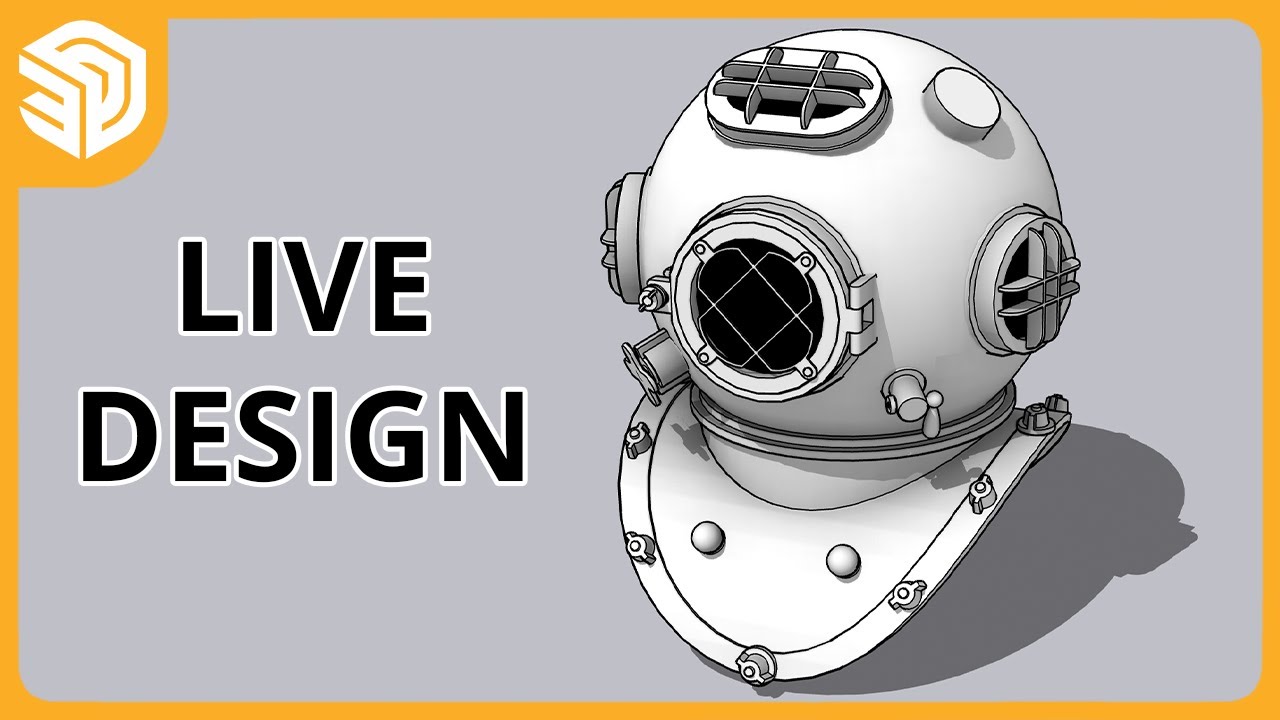 3D Modeling a Deep-Sea Diving Helmet in SketchUp - YouTube