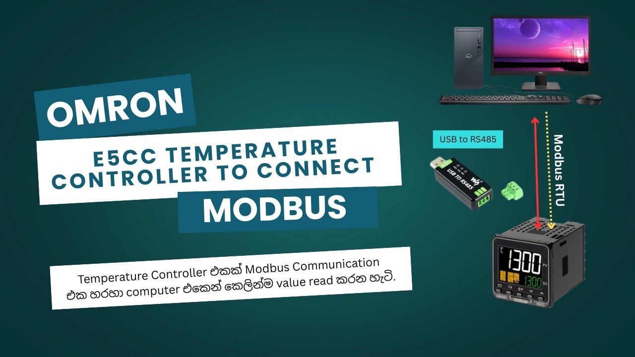 How to Connect Omron E5CC Temperature Controller to PC Using Modbus | Sinhala Tutorial - YouTube