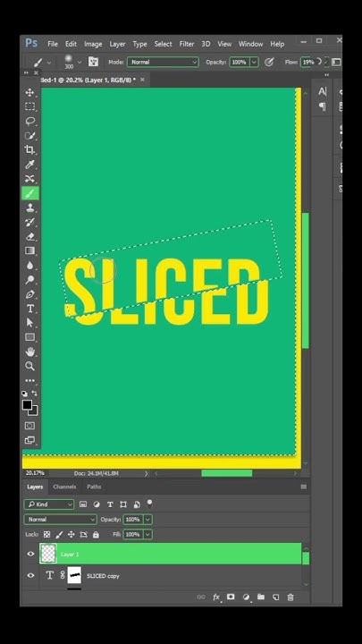 Photoshop Tutorial: Sliced Text Effect #shorts #adobephotoshop - YouTube