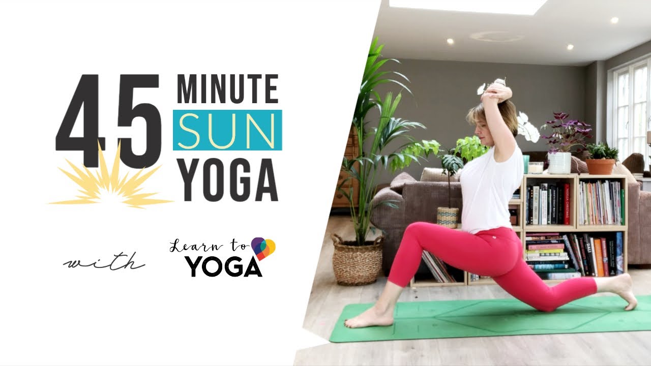 Full 45 Minute Vinyasa sun flow yoga class - YouTube