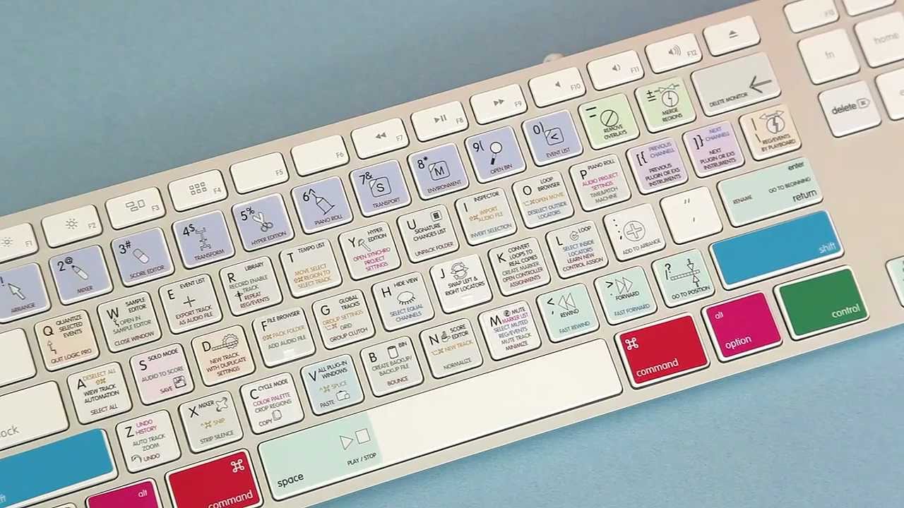 Apple Logic Pro Galaxy series keyboard stickers - YouTube
