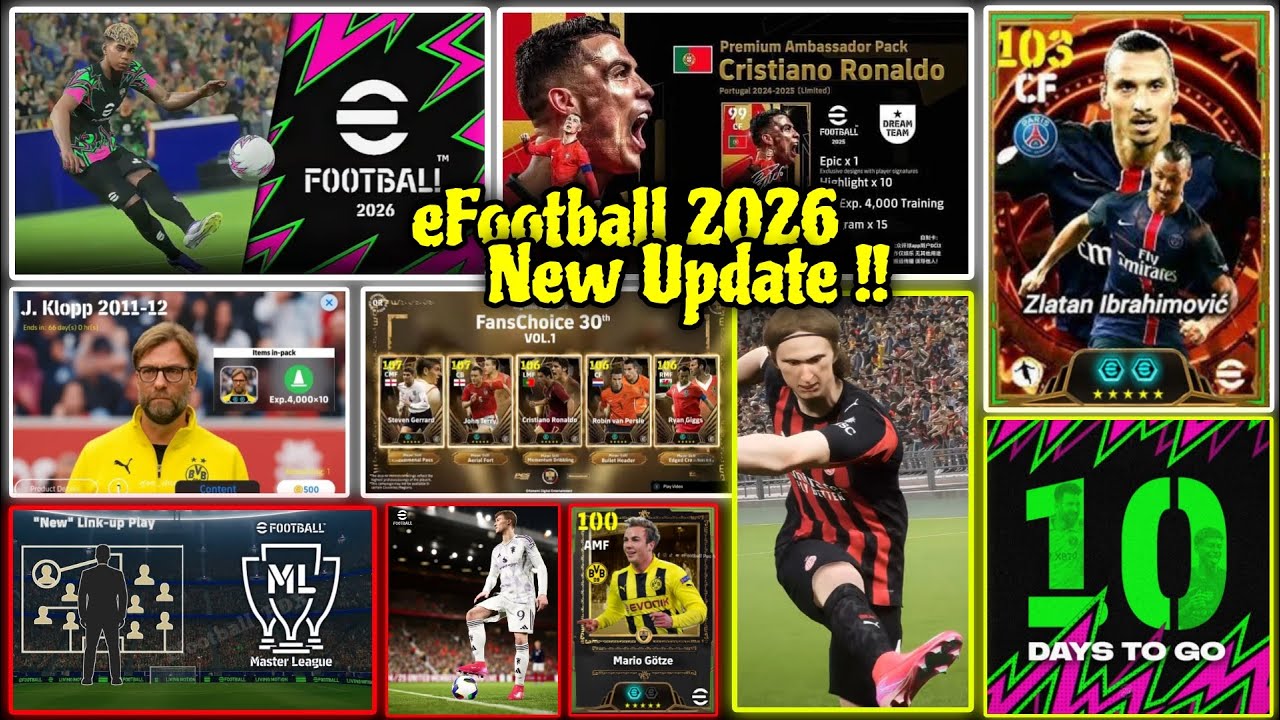 v5.0.0 eFootball 2026 Update || New Ambassador Packs, Free Epic & Coins || Master League Update ...