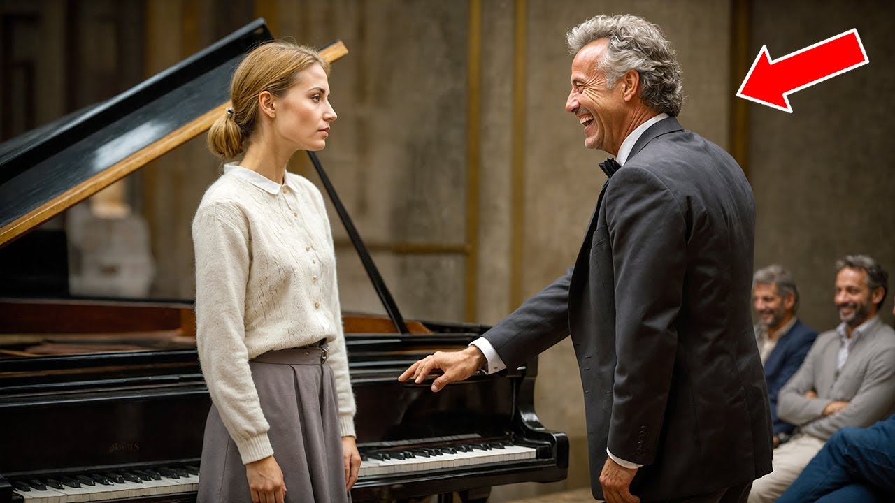 Un pianiste célèbre dit pour plaisanter à une femme simple de jouer —la ...