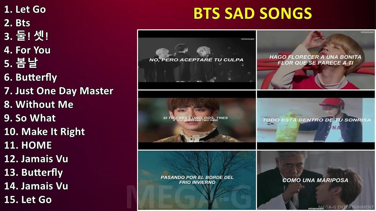 BTS SAD SONGS ~ Greatest Hits - YouTube