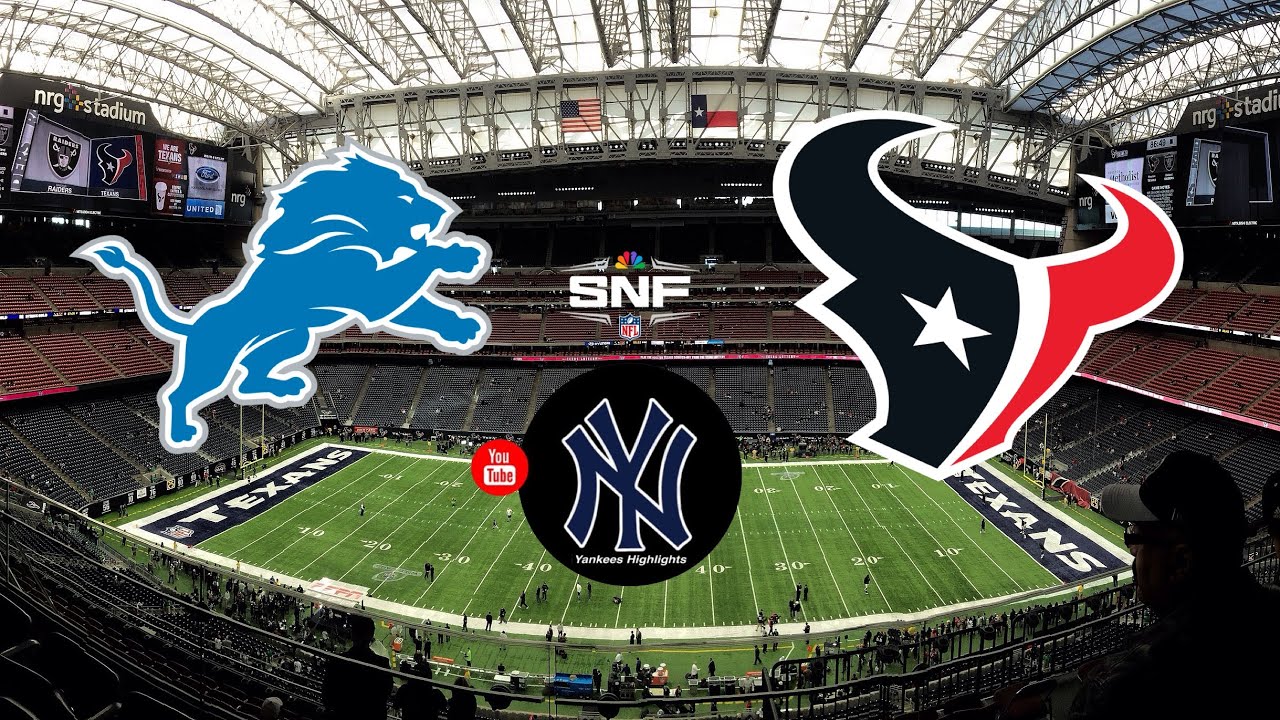 Detroit Lions Vs Houston Texans (Special Edition) Sunday Night Football ...
