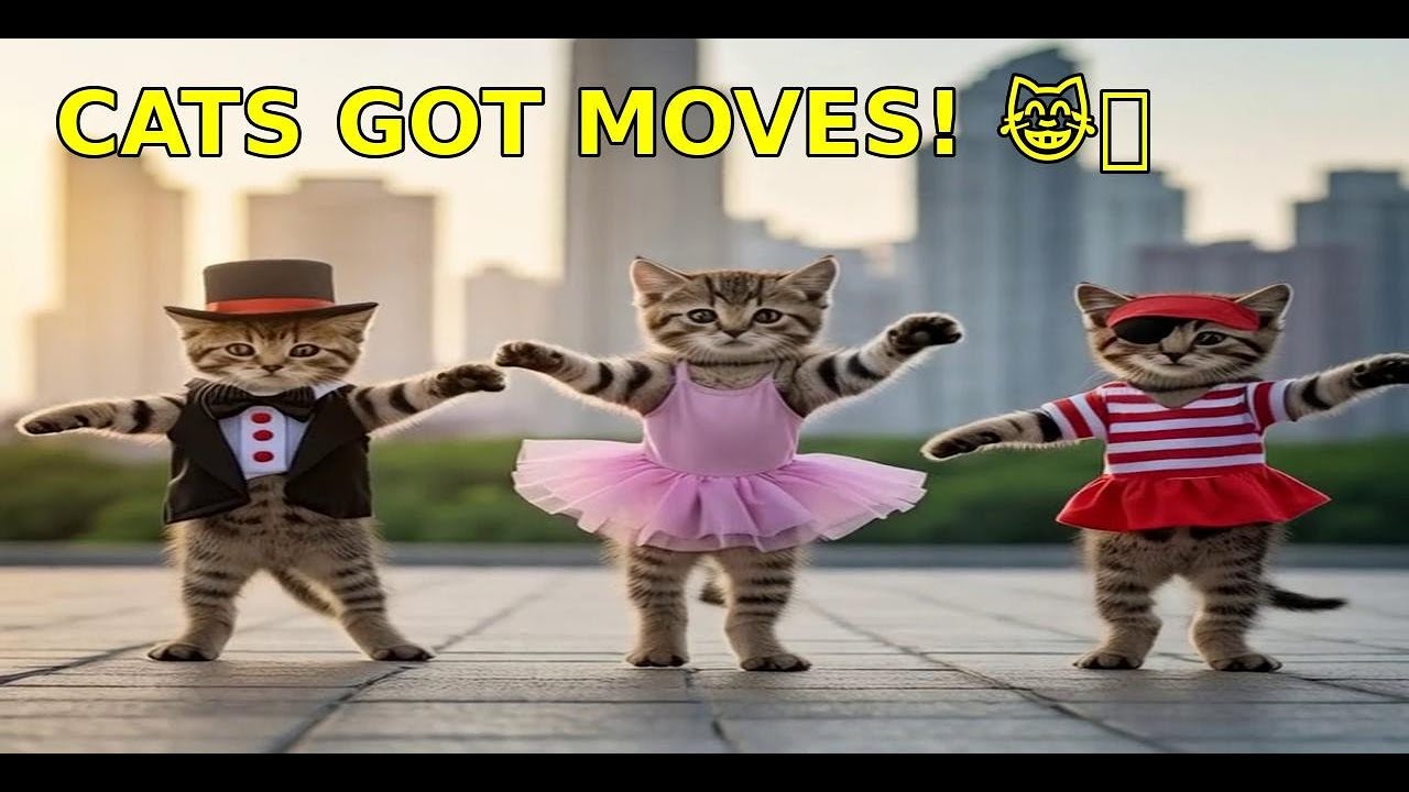 CATS GOT MOVES! 😹💃 #cats - YouTube