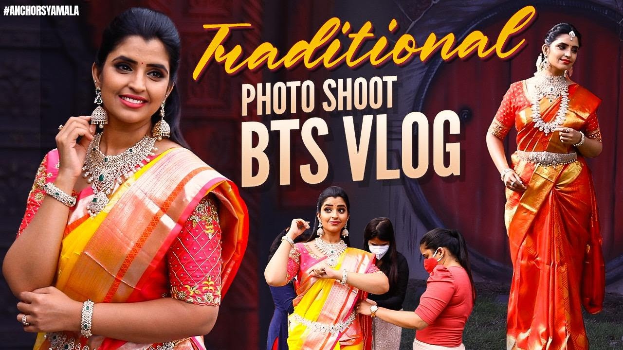 My Traditional Photoshoot | BTS Vlog | Anchor Syamala | Yem Chepparu ...