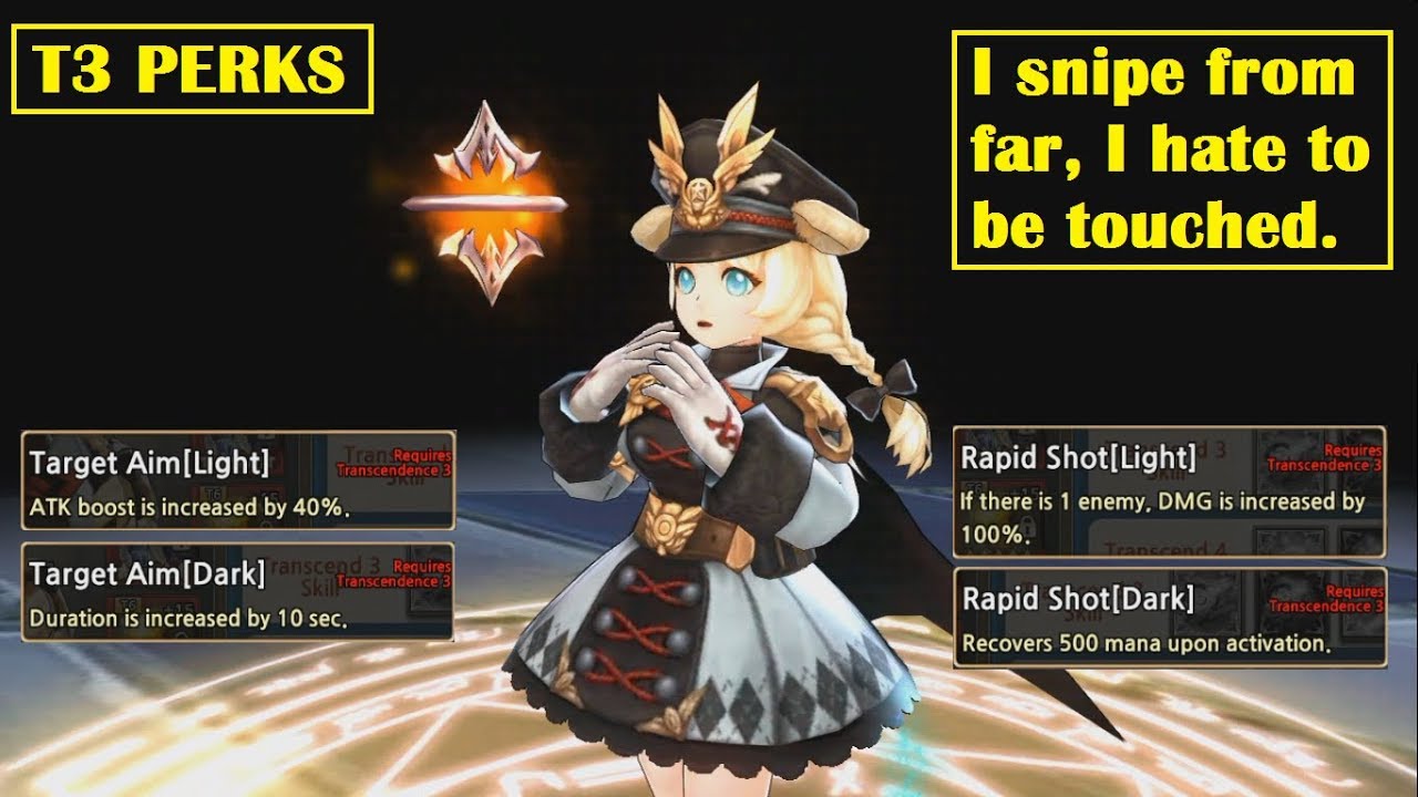 King's Raid - Rodina T3 Perks + Testing on Target Aim and Rapid Shot ...