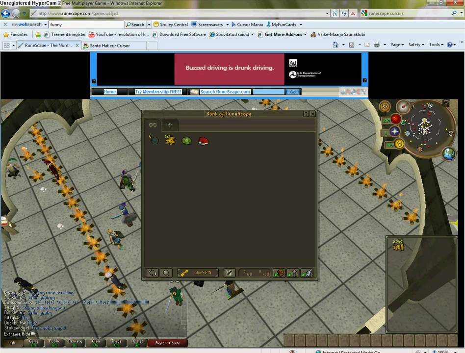 runescape red partyhat and santa hat ! - YouTube