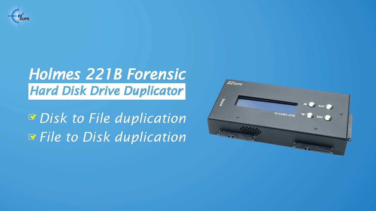 EZ Dupe Holmes 221B Forensic HDD Duplicator image duplication - YouTube