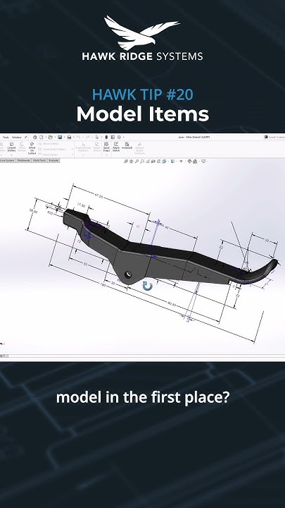 Hawk Tip #20: How to Reduce Duplicate Work with Model Items in SOLIDWORKS - YouTube