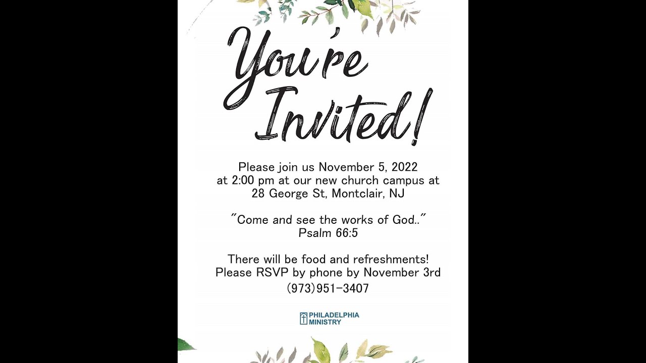 Church Inauguration Service - YouTube