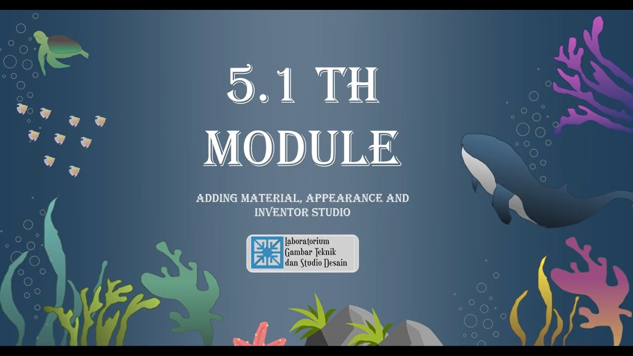 Module 5.1 - Adding Material, Appearance, and Inventor Studio - YouTube