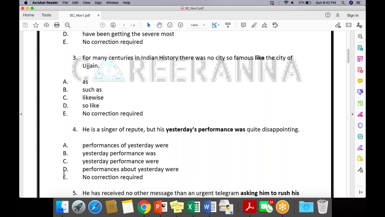 Sentence Correction Practice Questions - Basic Level - YouTube