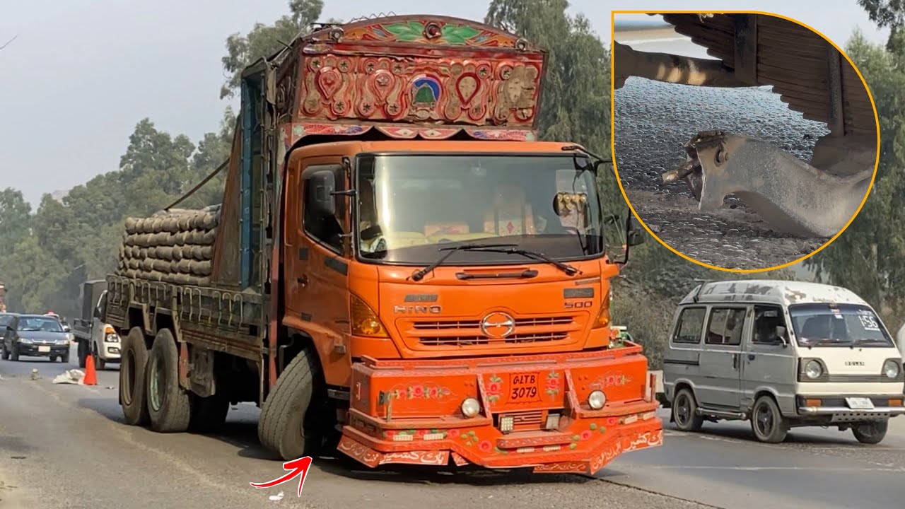 Dangerous Overload! Truck Front Axle Collapsed on Busy Road | Emergency ...