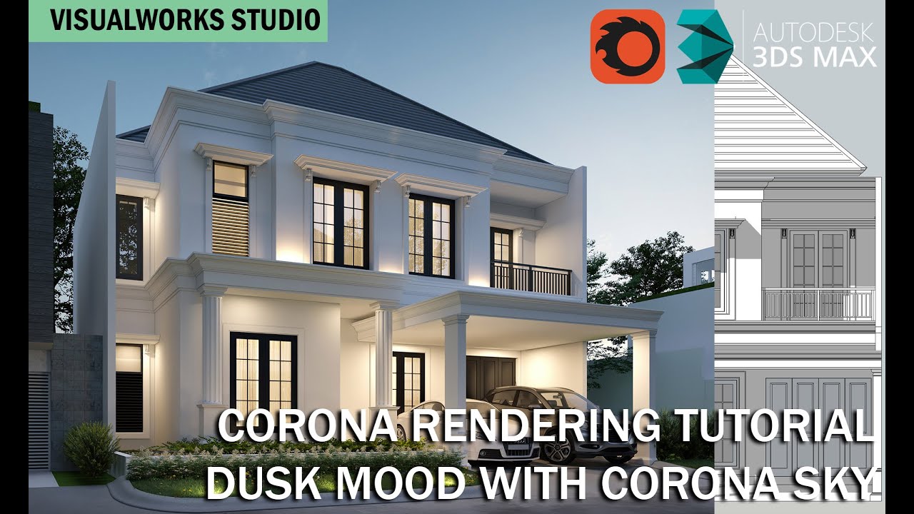 CORONA RENDER TUTORIAL - DUSK RENDERING WITH CORONA SKY - YouTube