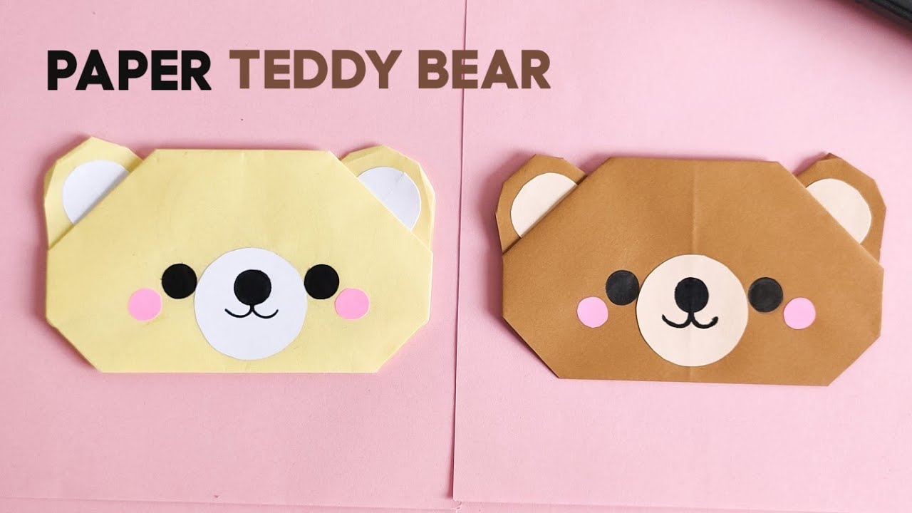 How to Make a Simple and Easy Paper Teddy Bear/Origami paper Teddy Bear ...