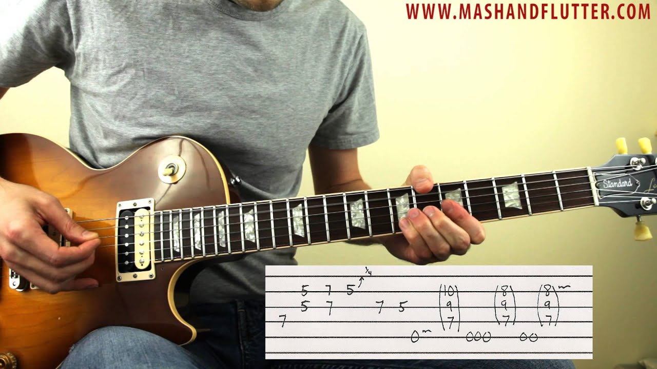 Slash - Real To Reel, Part 3 RIFF LESSON WITH TAB - YouTube