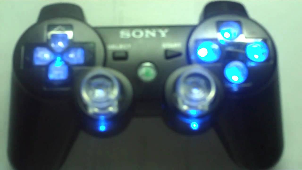 Ps3 Sixaxis rapid fire controller with LEDs & clear buttons,d-pad ...
